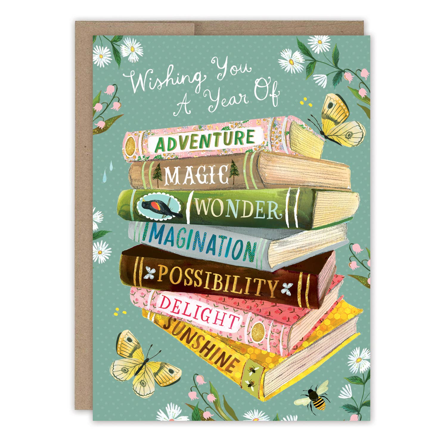 Biely & Shoaf - A Year of Wishes Book Stack Birthday Card – Stomping ...