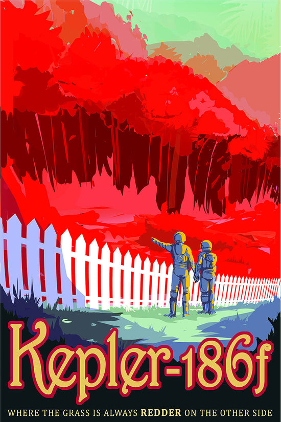Kepler 186f – NASA JPL Space Travel Poster – Stomping Grounds